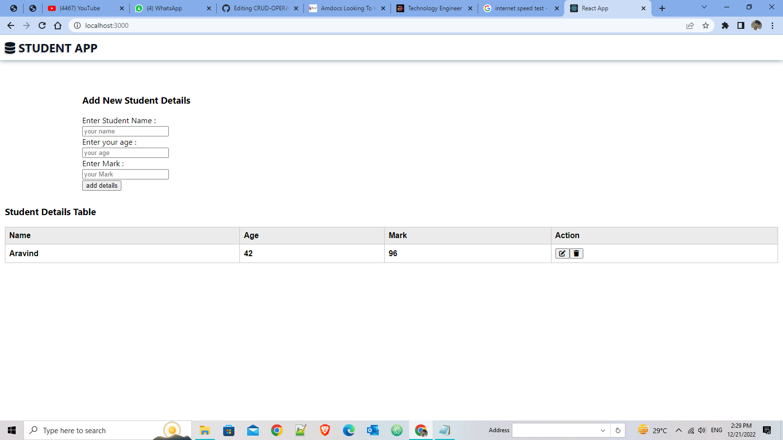 GitHub - aravindkumar475/CRUD-OPERATION: This is an ordinary Application