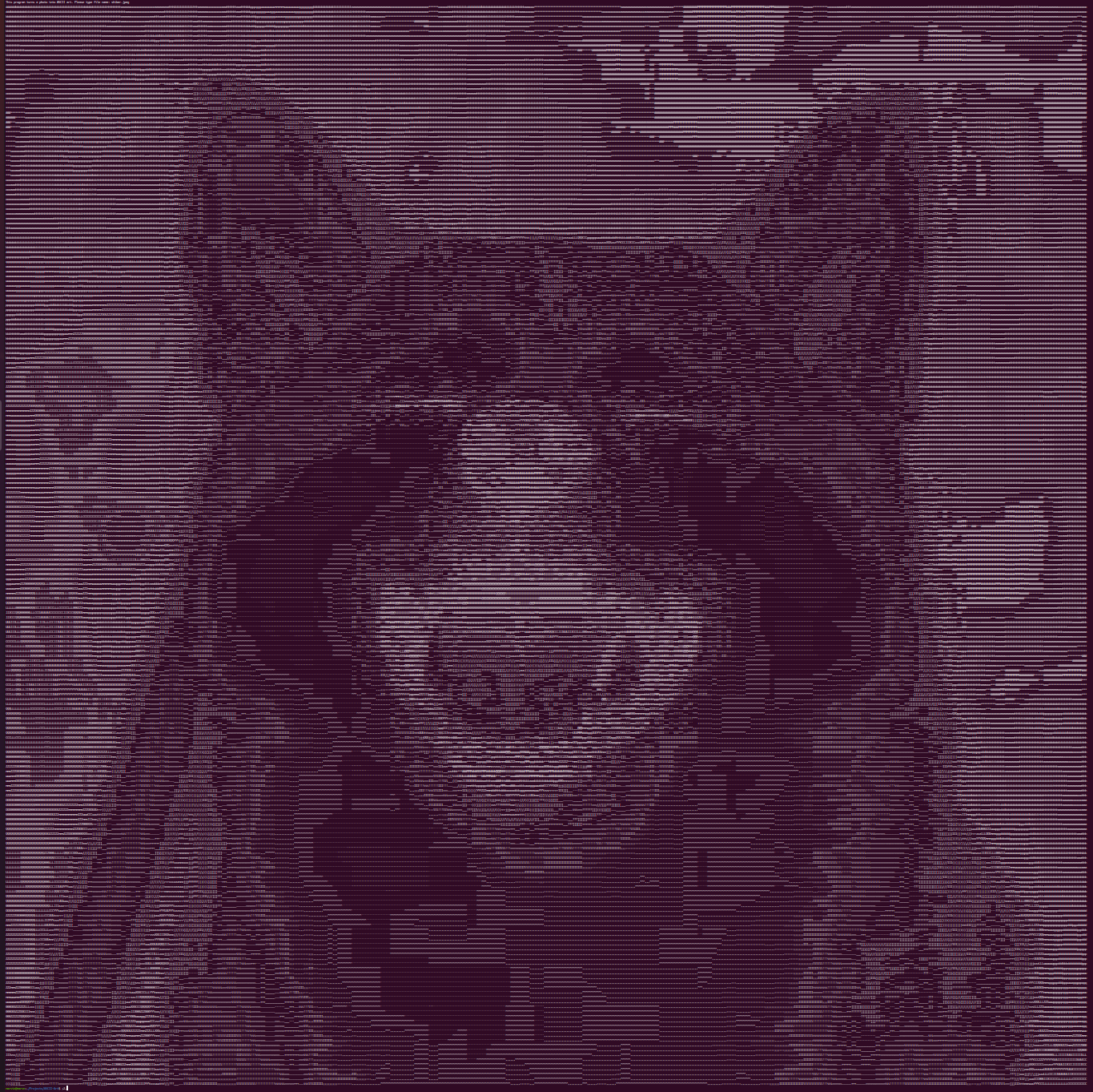 GitHub - marvneo/ASCII-Art: Creates an ASCII art of your jpeg file