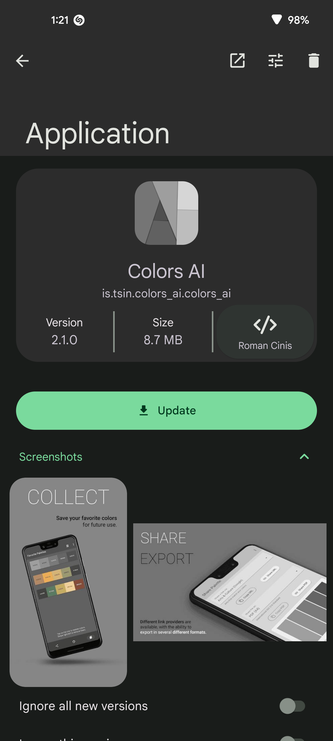 Instead of showing "Application" in the app details view just show the name of the app · Issue ...