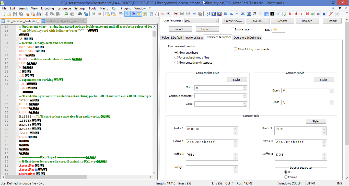 Pre Defined Udl Number Prefix And Suffix Not Fully Working · Issue 12355 · Notepad Plus Plus 