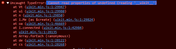 Cannot read properties of undefined (reading '__uikit__') · Issue #4743 · uikit/uikit · GitHub