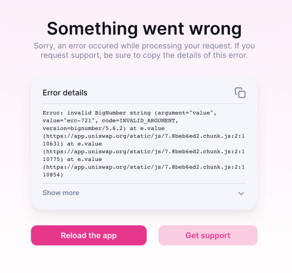 UI crashes if bad ENS avatar link · Issue #5812 · Uniswap/interface · GitHub