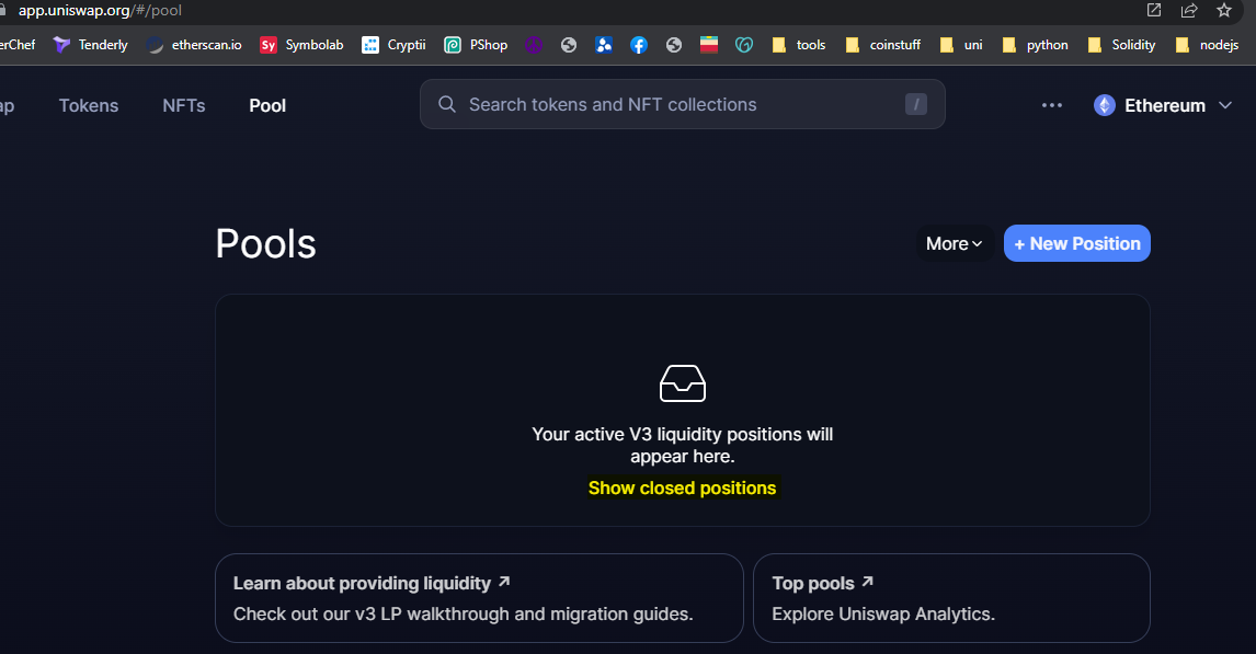 Certain positions don't show in the Uniswap webapp · Issue #5832 · Uniswap/interface · GitHub