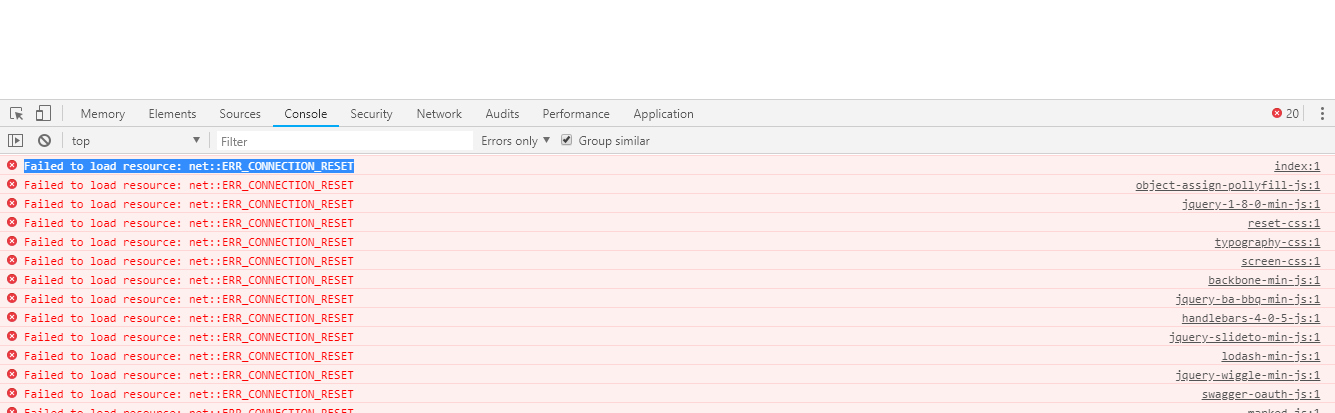 Swagger UI not loading · Issue #1248 · domaindrivendev/Swashbuckle.WebApi · GitHub
