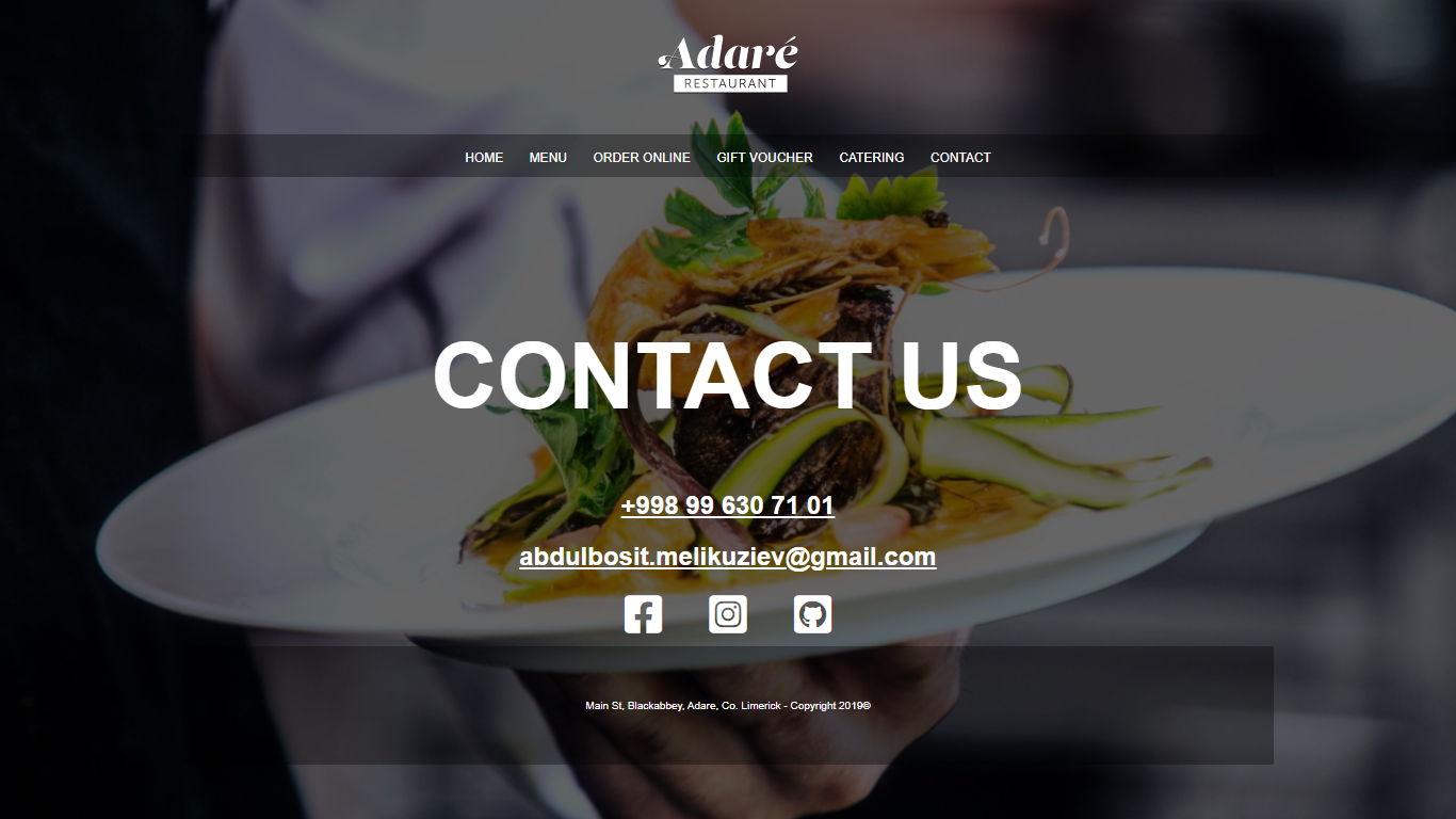 GitHub - Abdulbosit-AiM/adare-complete: Complete Restaurant Website