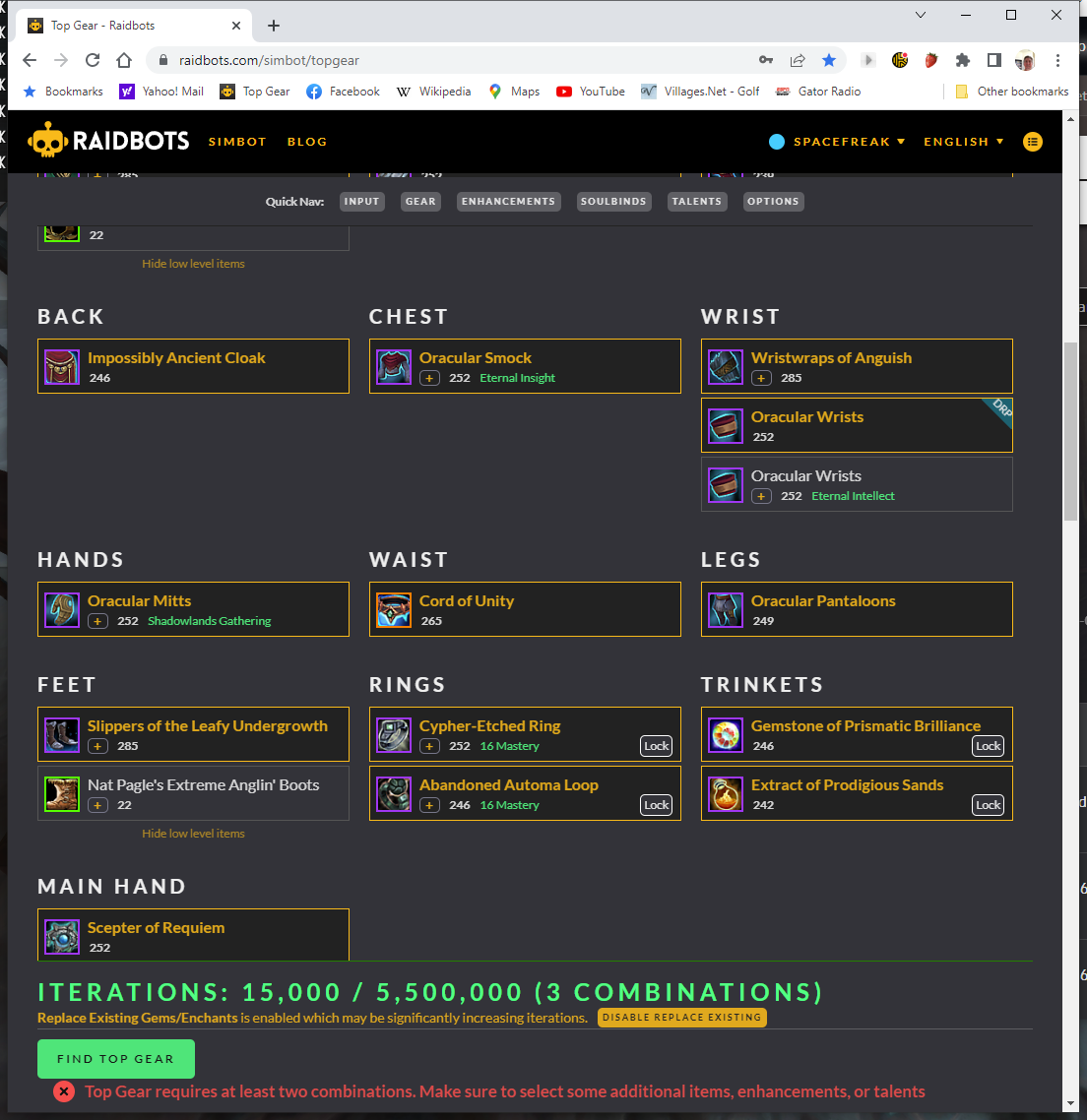 Top Gear no longer runs after Dragonflight patch. · Issue #353 · seriallos/raidbots-issues · GitHub