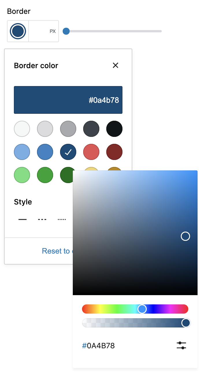 ColorPalette: Refine UI for custom color swatch and ColorPicker popover ...