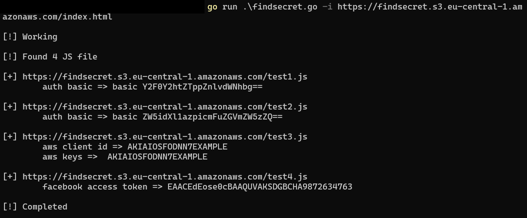 GitHub - burak0x01/findsecret: Find secret keys from JS file