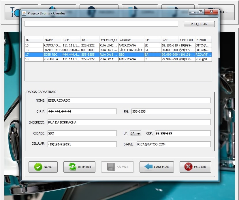 GitHub - Favero84/projeto-drums-java: JAVA-SE POSTGRESQL