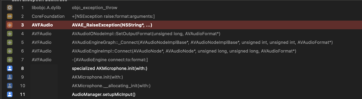 Crash On Init Of Akmicrophone On Iphone Pro Max 14 Ios 1611 Audiokit 4112 · Issue 2800 