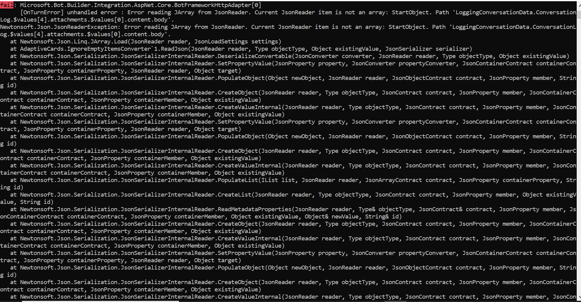Experimental LivePersonProxyBot cannot log cards · Issue #2567 · microsoft/BotBuilder-Samples ...