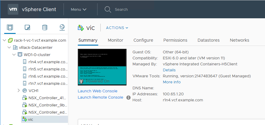 "Could not find any VIC appliance VM" - VIC v1.3.0.533 on VMware Cloud ...