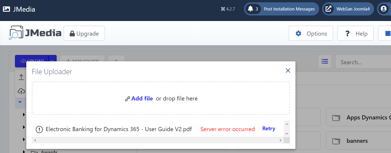 [Joomla] Server error when uploading file · Issue #662 · bitnami/vms · GitHub