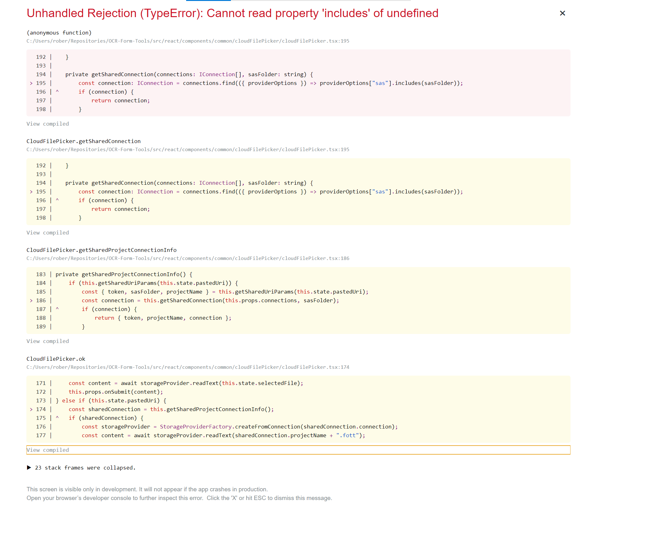 unhandled rejection when trying to open a cloud project through project sharing · Issue #652 ...