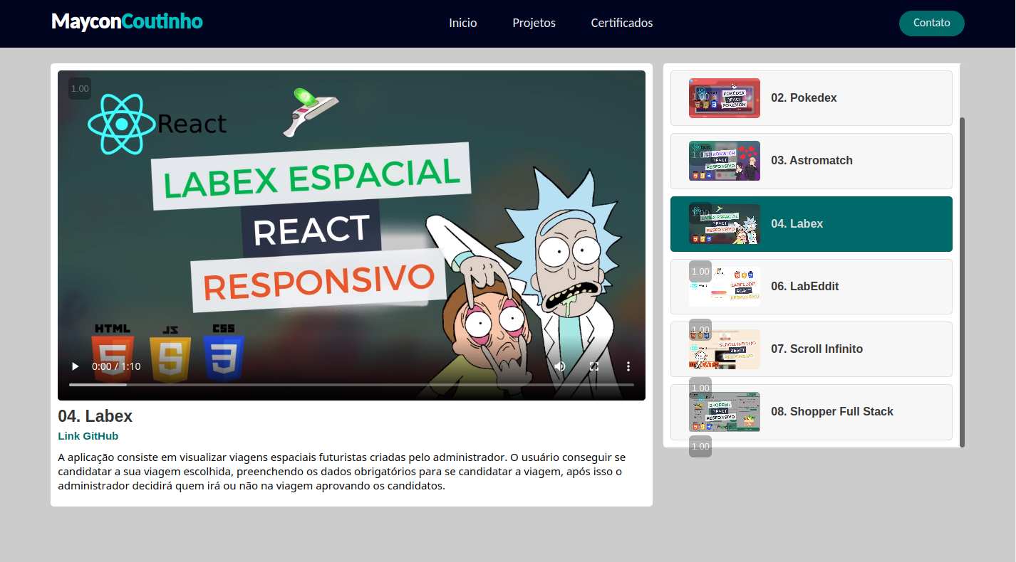 GitHub - MayconCoutinho/Portifolio_Maycon: 🔷 Meu Portfolio com meus melhores projetos em vídeo 🔷