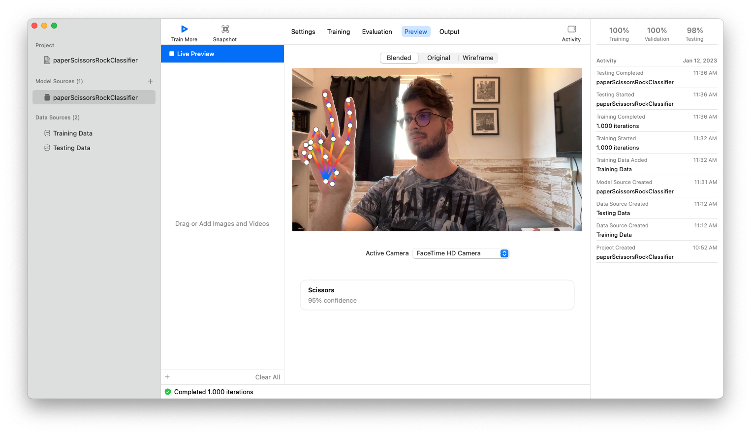 GitHub - diasGustaavo/rockPaperScissorsCoreML
