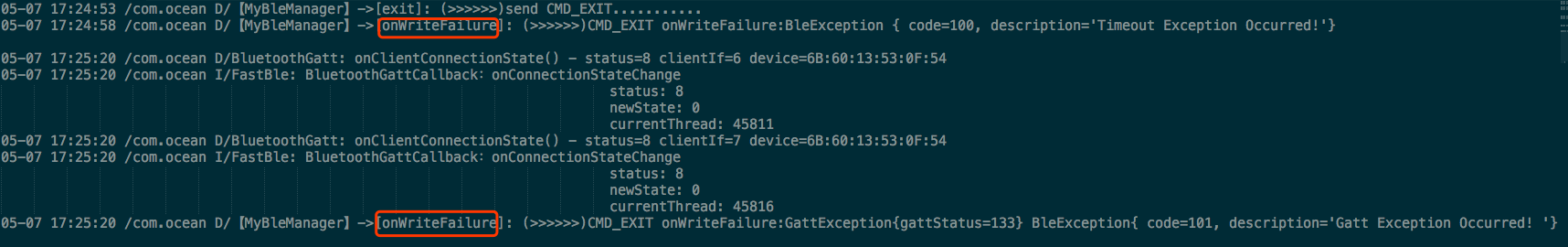 Write数据失败后回调两次onWriteFailure · Issue #260 · Jasonchenlijian/FastBle · GitHub