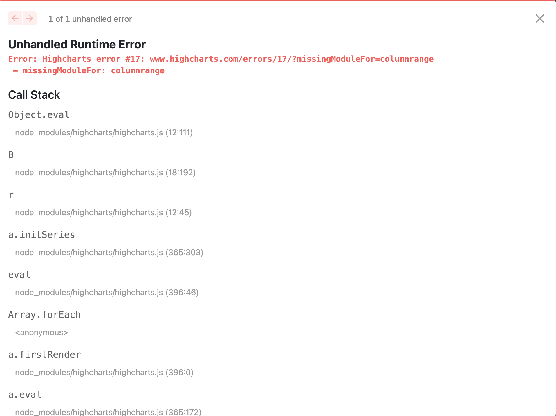 Unable to get columnrange to work with React · Issue #19418 · highcharts/highcharts · GitHub