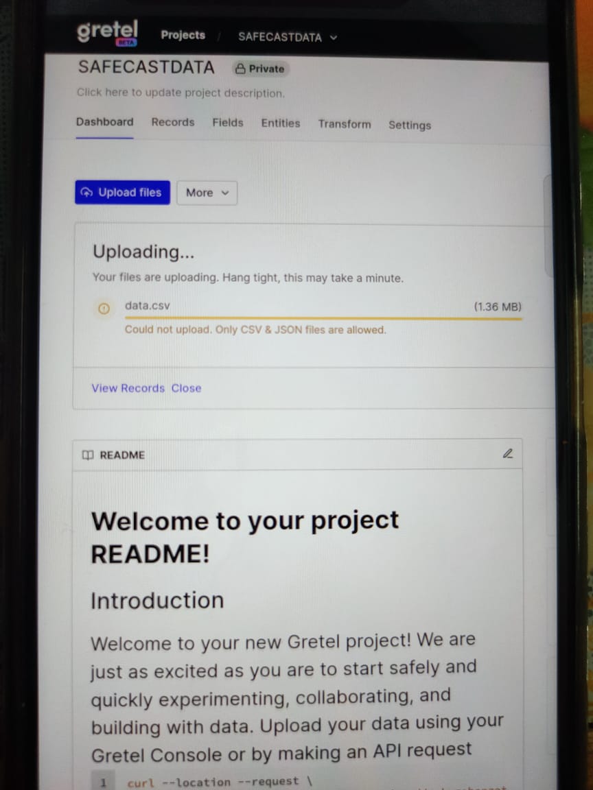 Unable to upload csv file in UI · Issue #56 · gretelai/gretel-python ... Unable to upload csv file in UI · Issue #56 · gretelai/gretel-python ...