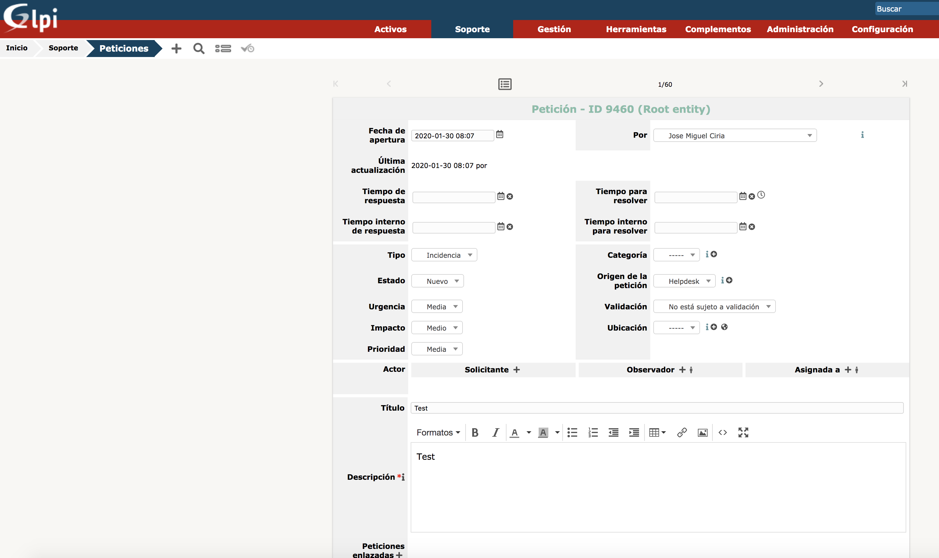 GLPI ticket side tabs moved to bottom · Issue #6866 · glpi-project/glpi · GitHub