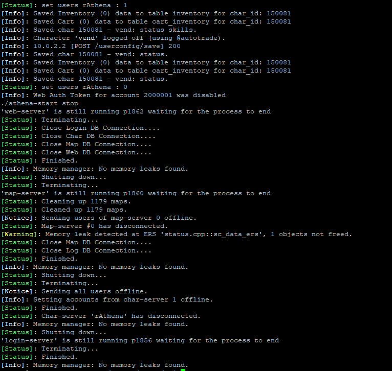 Memory leak when shutdown server after kicked autotrade chars · Issue #7827 · rathena/rathena ...