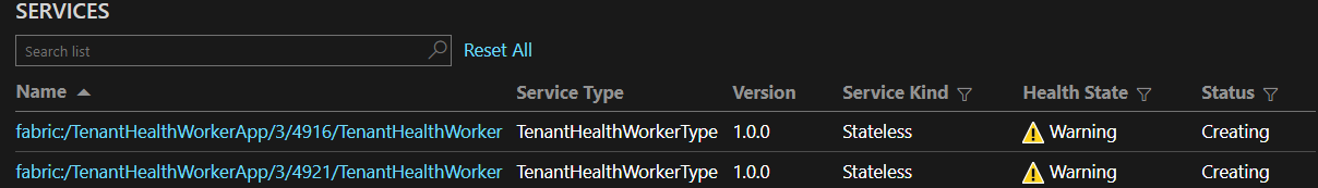 Services stuck in a status of Creating after upgrading to version 7.2 ...