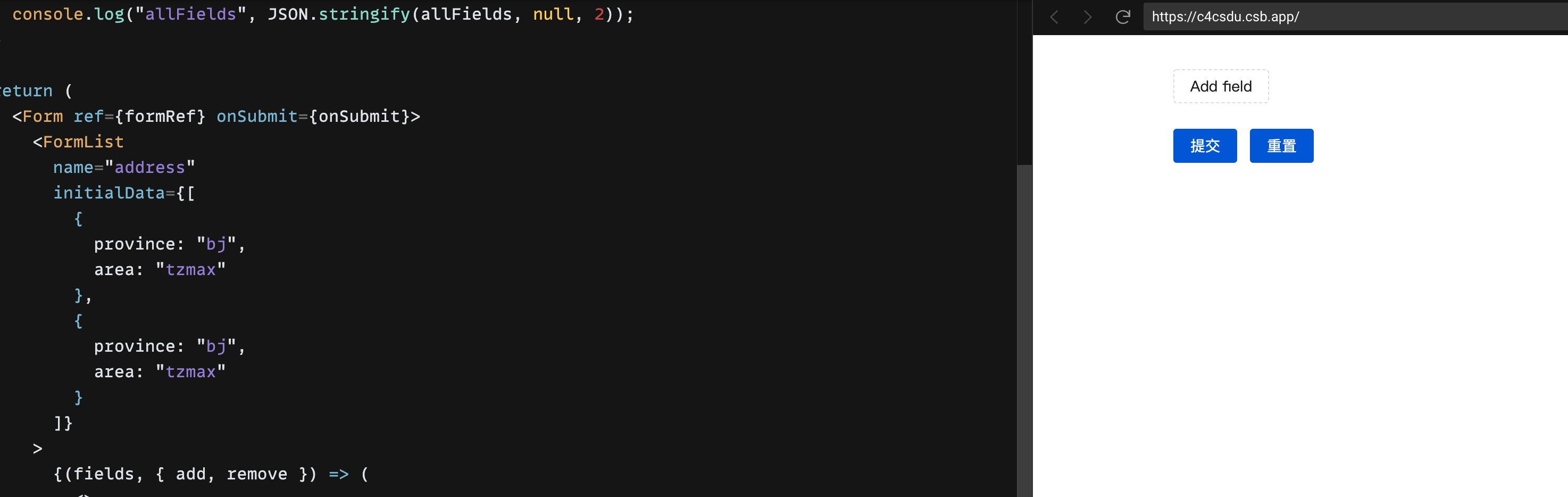 FormList 动态增减嵌套表单 initialData 默认值不生效 · Issue #726 · Tencent/tdesign-react · GitHub