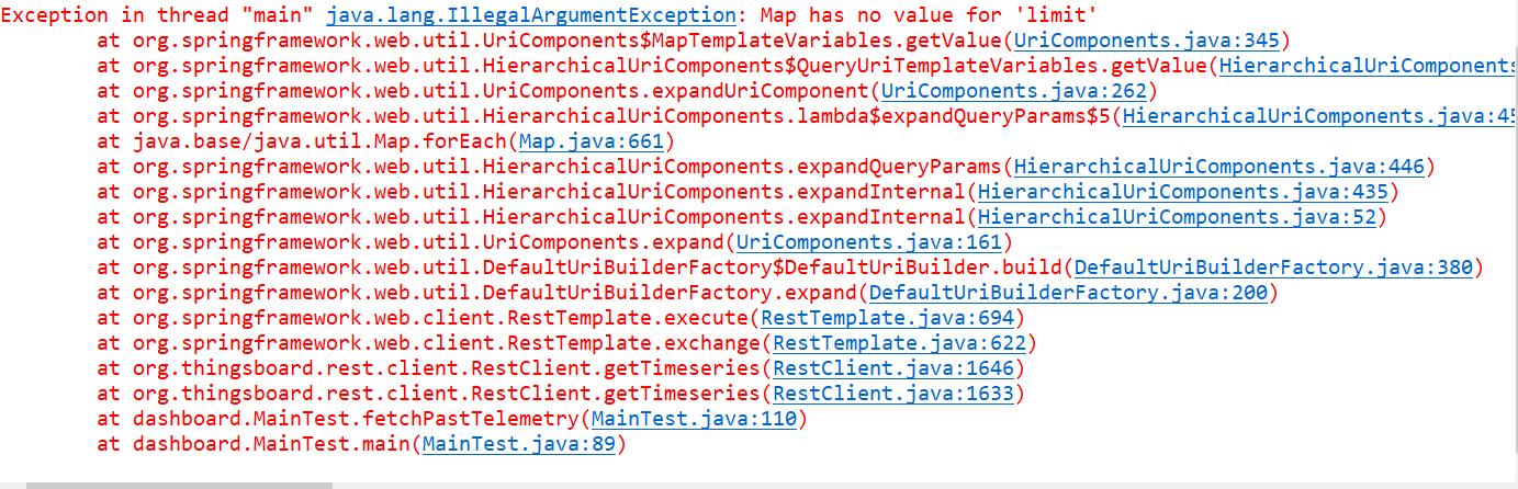 RestClient 3.1.0 | getTimeseries() | Map has no value for 'limit'. · Issue #3207 · thingsboard ...
