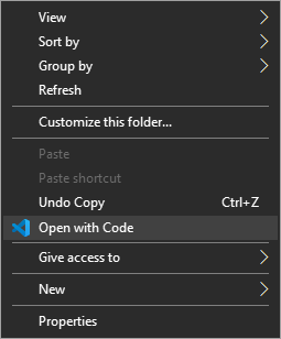 Windows File Explorer context menu "Open with Code" does not work ...
