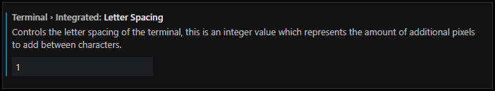Weird letter spacing in Integrated Terminal for VS Code · Issue #120004 ...