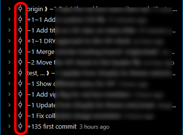 Ability to hide the commit icons and collapse the space (or only show ...