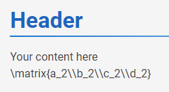Mathjax / Katex martix not rendering correctly · Issue #2236 · requarks/wiki · GitHub