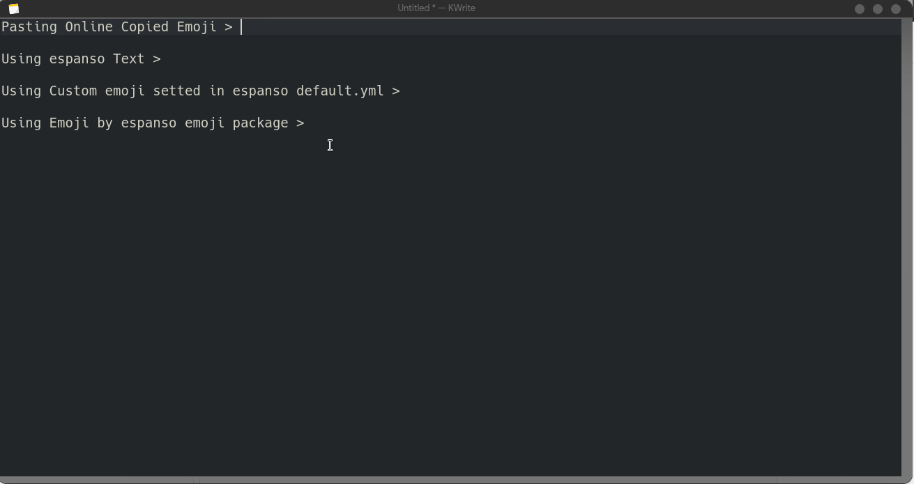 espanso emoji package not working on Linux Kwrite. · Issue #495 ...
