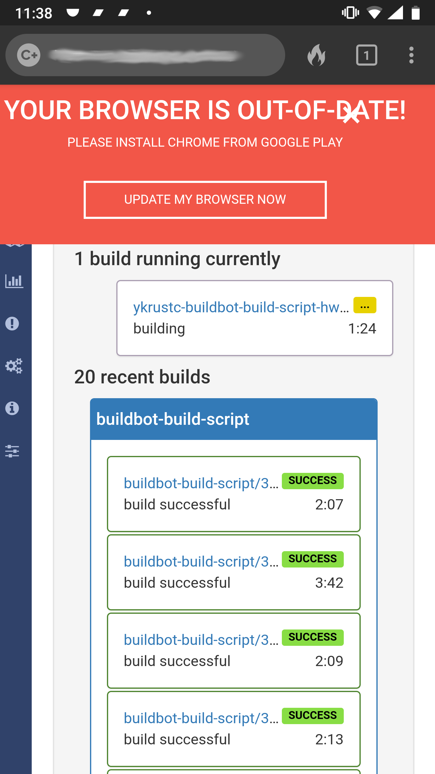 "YOUR BROWSER IS OUT OF DATE" error in web interface. · Issue #5237 ...