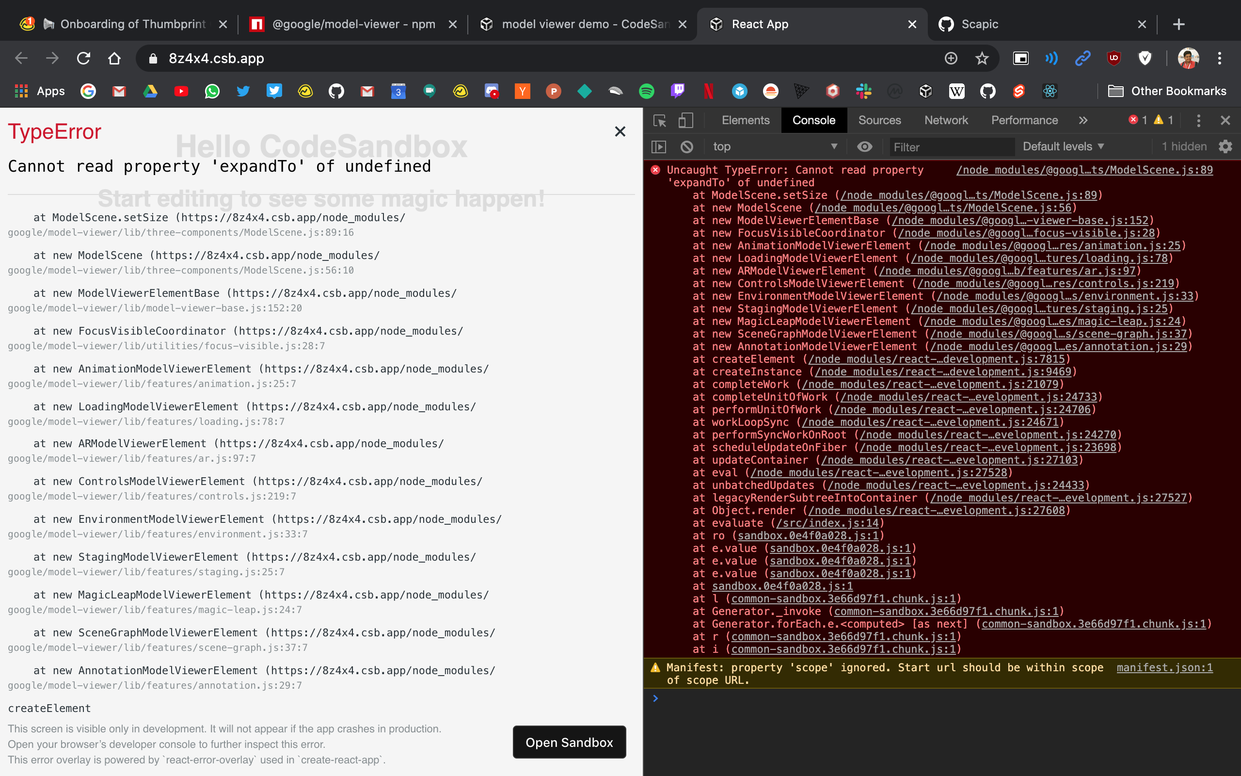 "Cannot read property 'expandTo' of undefined" · Issue #1186 · google/model-viewer · GitHub