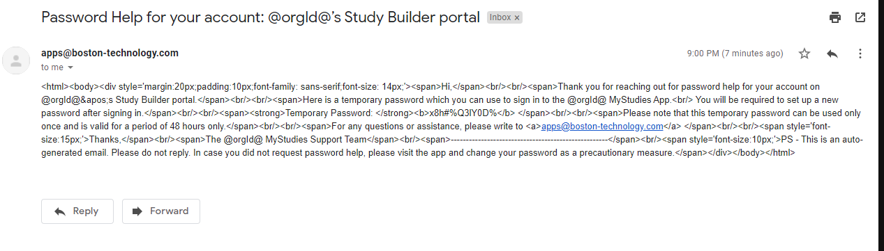 Wrong password reset email sent to participants · Issue #919 · GoogleCloudPlatform/fda-mystudies ...