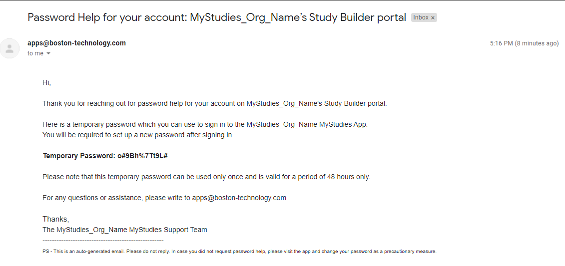 Wrong password reset email sent to participants · Issue #919 · GoogleCloudPlatform/fda-mystudies ...