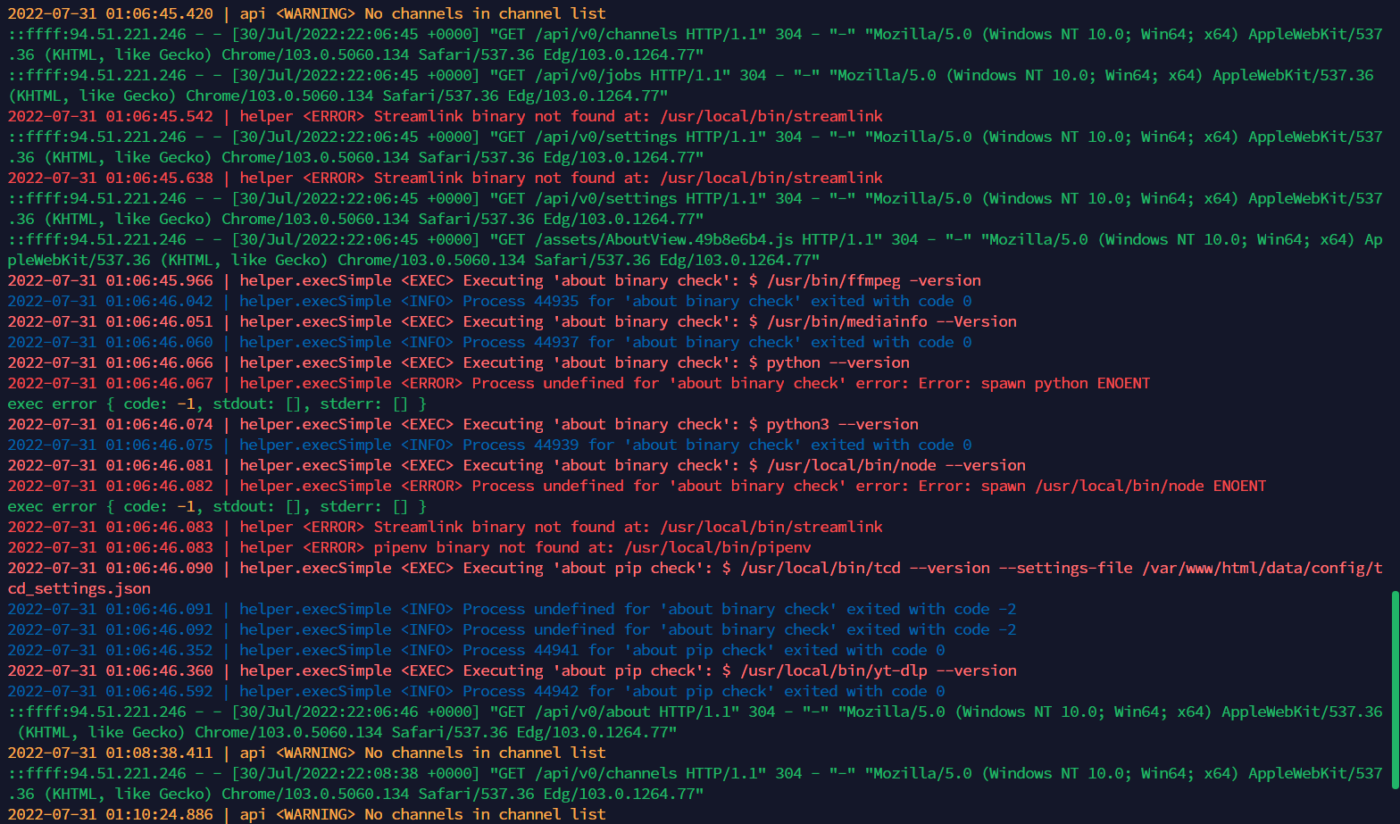 Streamlink binary not found · Issue #263 · MrBrax/LiveStreamDVR · GitHub
