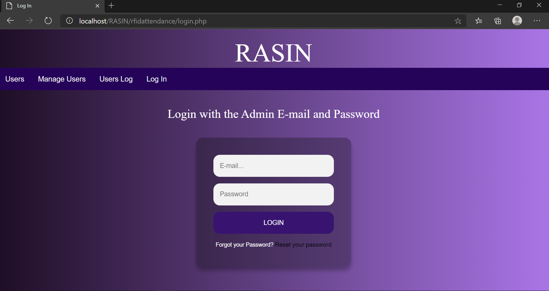 GitHub - apps-037/RASIN: Making use of unique RFID Cards , keychains or stickers given to each ...