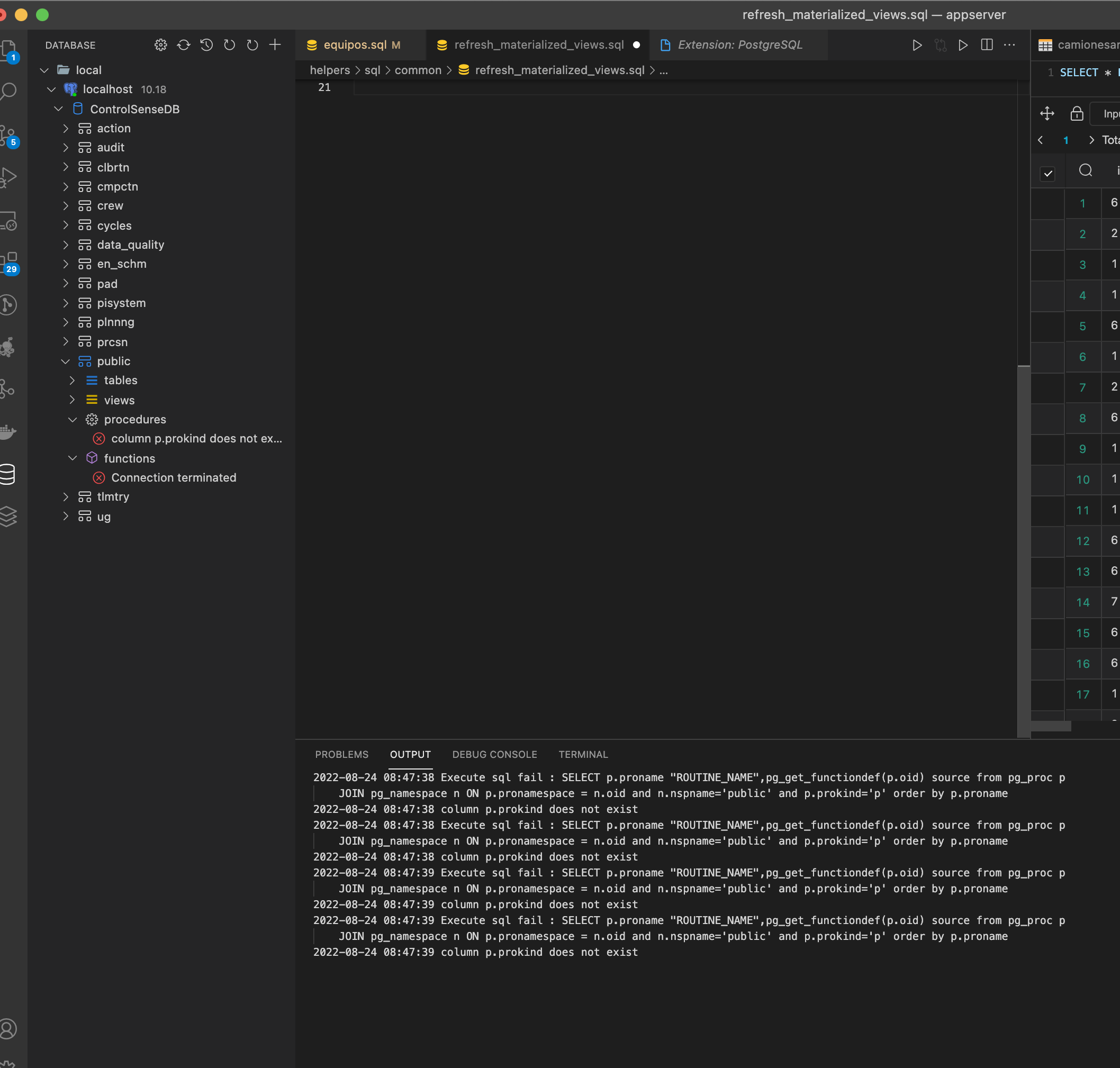[BUG] It is not possible to obtain the schema of the functions and procedures · Issue #668 ...