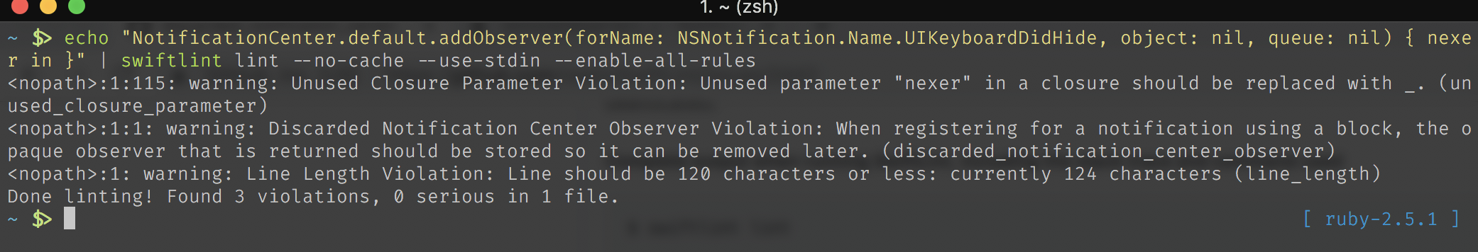 discarded_notification_center_observer false trigger · Issue #2442 · realm/SwiftLint · GitHub
