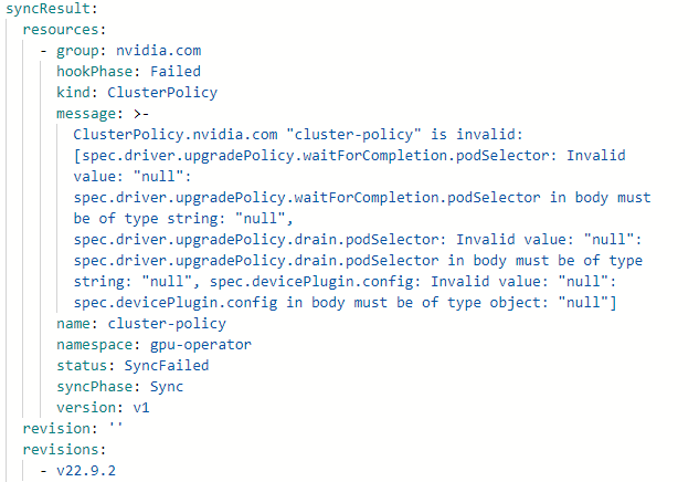 Cluster Policy Templating Broken With Default Values · Issue 461 · Nvidiagpu Operator · Github 