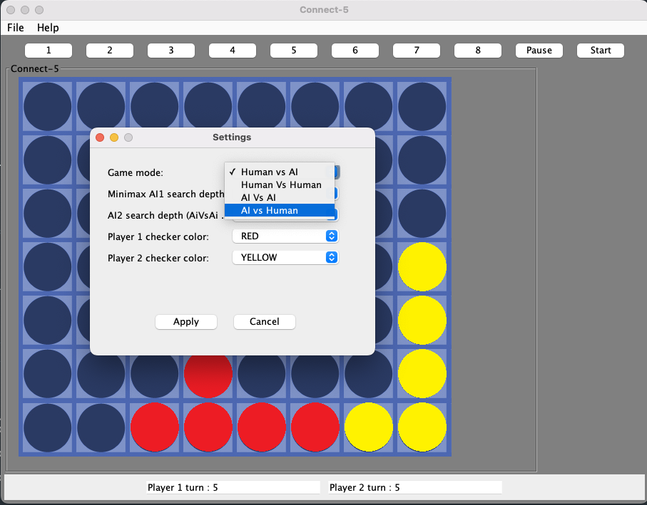 GitHub - ZisisKostakakis/Connect-5-game: Connect 5 game