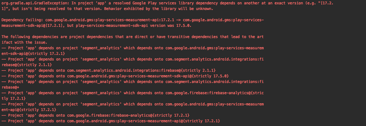 Cannot Build In Android · Issue 248 · Segmentio Analytics React Native · Github