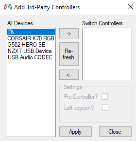 BetterJoy not detecting controllers · Issue #255 · Davidobot/BetterJoy · GitHub