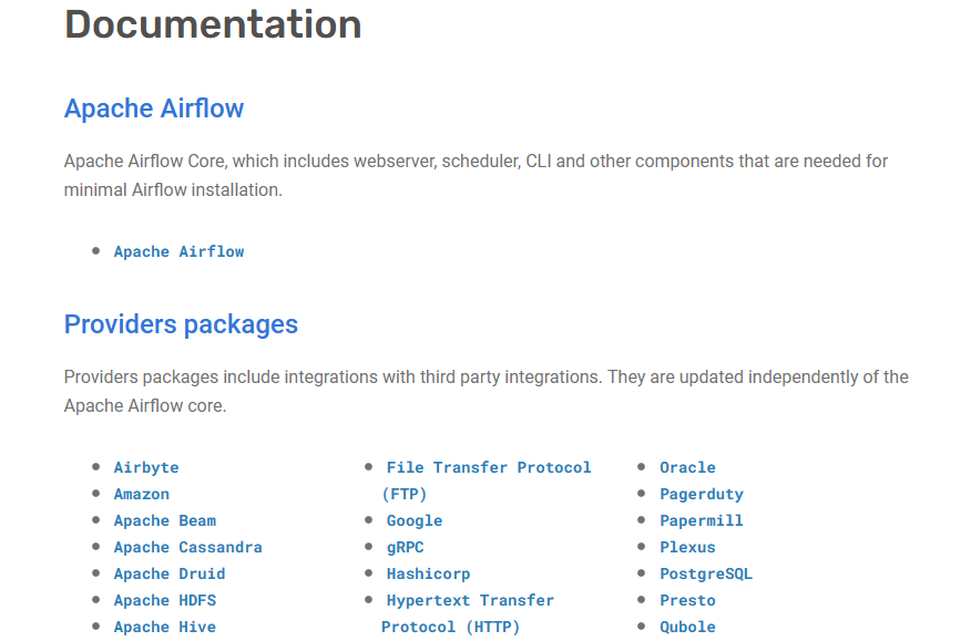 Documentation landing page links in the section headers are hard to find · Issue #16431 · apache ...