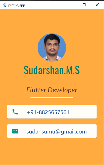 Github Sudar Coder321 Flutter Profile App Simple Profile App Built In Flutter An Amazing