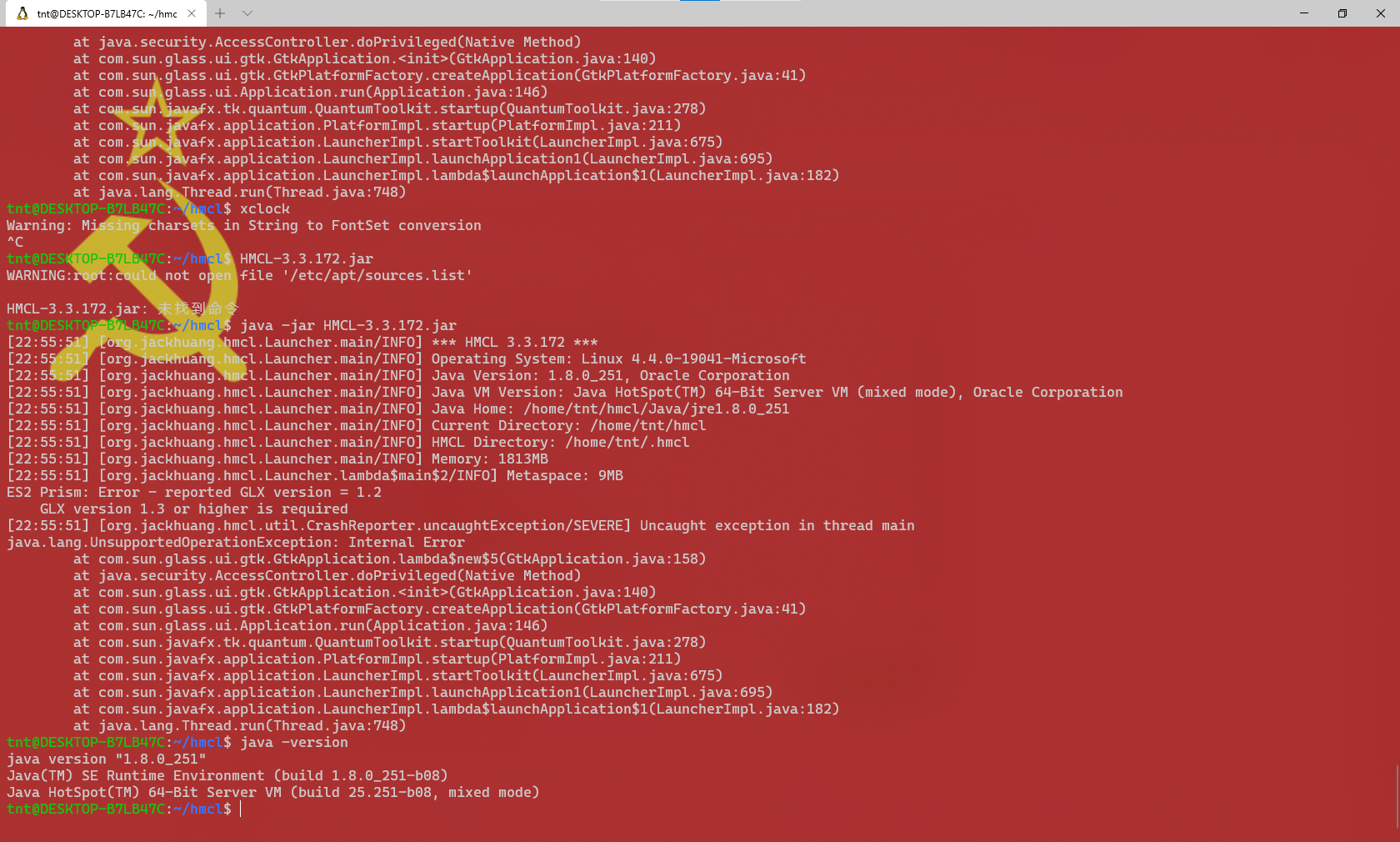 在Windows的Linux子系统下启动器未正常开启（看起来这个程序不能在WSL运行） · Issue #739 · HMCL-dev/HMCL · GitHub