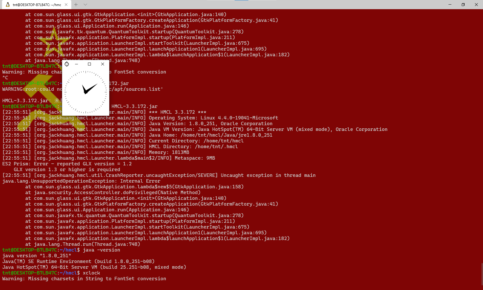在Windows的Linux子系统下启动器未正常开启（看起来这个程序不能在WSL运行） · Issue #739 · HMCL-dev/HMCL · GitHub