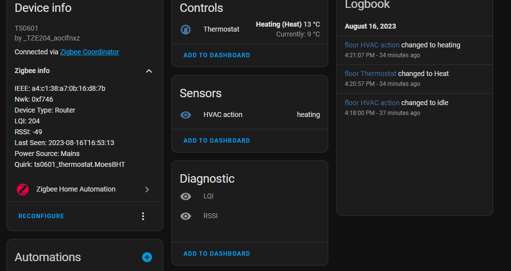 [Device Support Request] MOES Zigbee 006 Thermostat Model TS0601 manufacturer_TZE204_aoclfnxz ...
